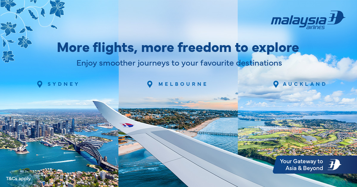 Malaysia Airlines | Increased flights to Melbourne, Sydney, Auckland ...