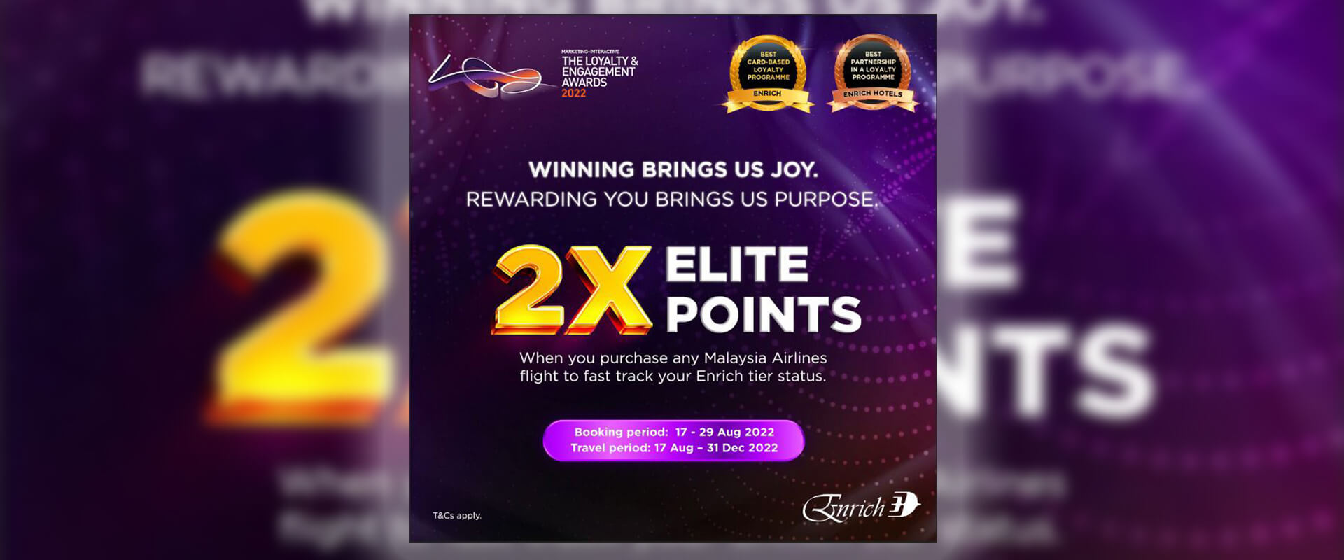 Gold and Bronze Awards Won by Enrich | Malaysia Airlines News