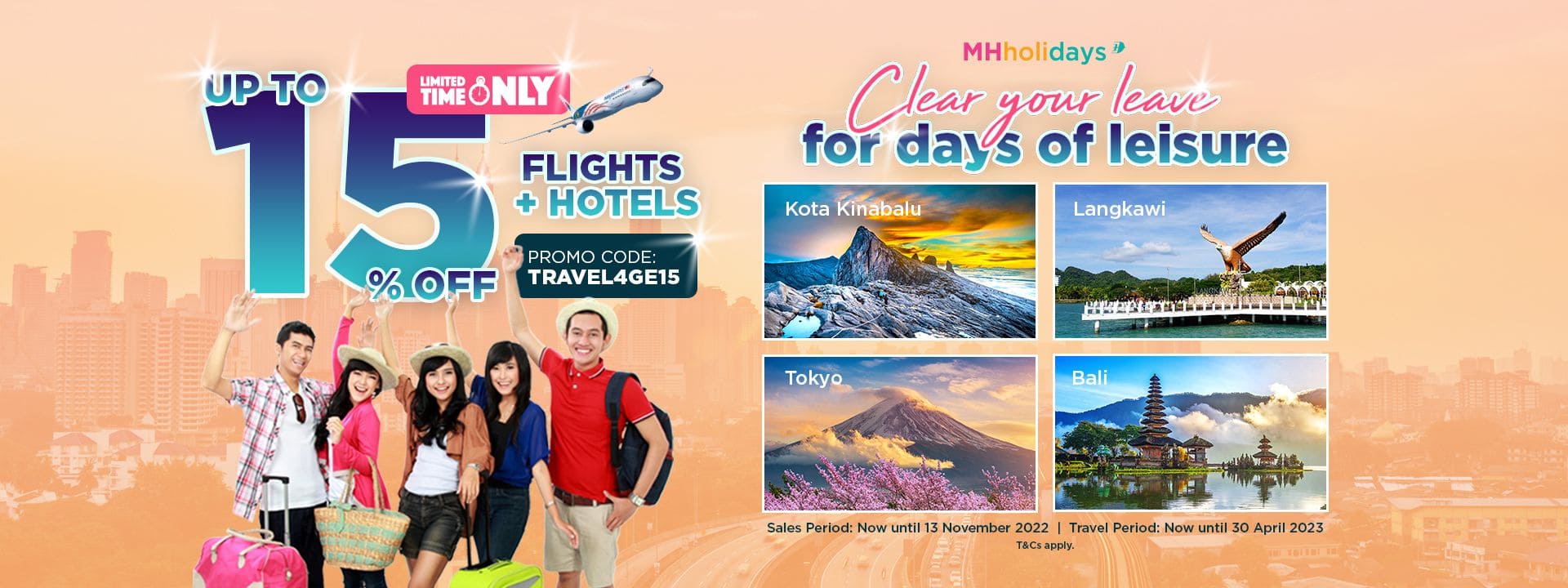 Plan Your Next Adventure with up to 15% Off on MHholidays Travel Packages.