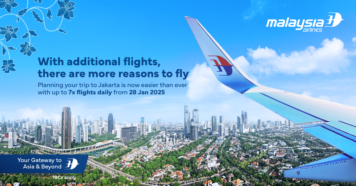 Malaysia Airlines | Up to 7x flights daily to Jakarta