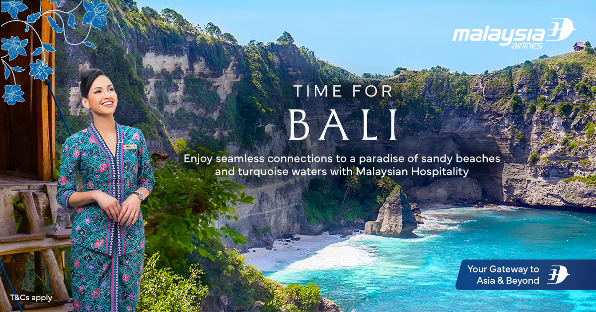Elevate your journey to Bali with Malaysia Airlines
